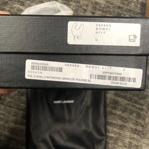 Yves Saint Laurent | Bags | Saint Laurent Monogram Bag Navy Logo Blue ...